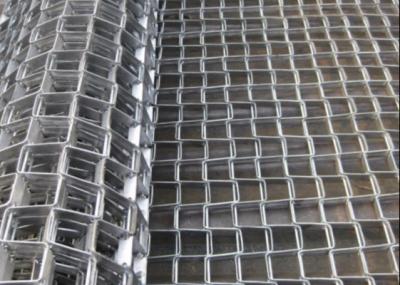 China Stainless Steel 304 Flat Wire Mesh Belt 50mm Pitch for Conveyor Systems for sale