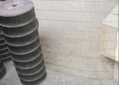 China Food Processing Oven Ss304 Flat Flex Conveyor Belt 4mm Pitch for sale
