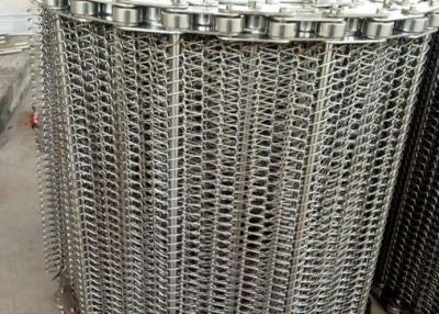 China Vegetable Sorting 316l Stainless Steel Spiral Mesh Belt for sale