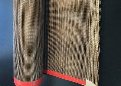 China Pet Food Drying 4*4mm Hole Non Stick  Conveyor Belts for sale
