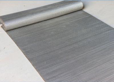 China 304 Stainless Steel Balanced Weave Mesh Conveyor Belt for Ceramic Processing with Straight Cross Rod Design for sale