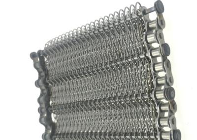 China 304 316 Stainless Steel Spiral Wire Mesh Conveyor Belt for Fast Frozen Food Processing for sale