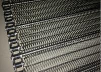 China Food Grade 304 Stainless Steel Chain Conveyor Belt for Quick Freezing Industry 1-3mm Wire for sale