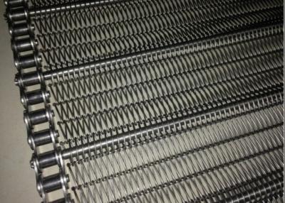 China Food Grade 304 Stainless Steel Chain Conveyor Belt for Quick Freezing Industry 1-3mm Wire for sale