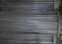China Stainless Steel 321 Chain Mesh Conveyor Belt 1-3mm Wire Diameter Anti Corrosion for sale