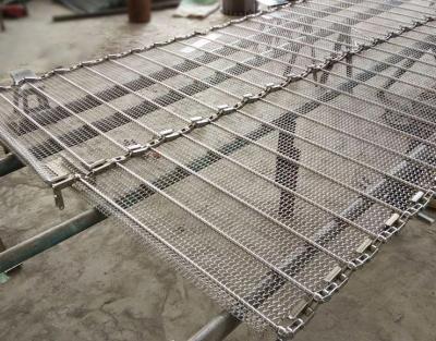 China Stainless Steel Mesh Conveyor Belt 304 316 Wire Diameter 1-3mm for Food Cleaning for sale