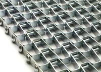 China Stainless Steel 304 Flat Wire Mesh Belt 1mm Thickness 1/2 Inch Pitch for Battery Industry for sale