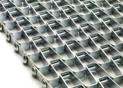 China Stainless Steel 304 Flat Wire Mesh Belt 1mm Thickness 1/2 Inch Pitch for Battery Industry for sale