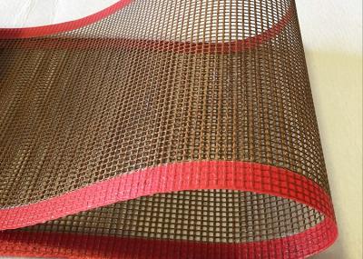China PTFE Coated Fiberglass Mesh Conveyor Belt 4x4mm for Rotary Printing Machine Chemical Resistance for sale