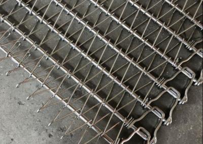China Stainless Steel Spiral Grid Conveyor Wire Mesh Belt 1.2mm Wire Diameter for Meat Quick Freezing for sale