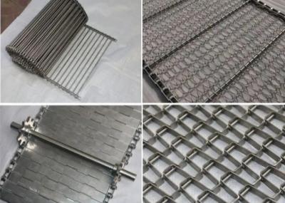 China 430 Stainless Steel Flat Wire Conveyor Belt for Towing Boat Heavy Duty 180 Degree Turn for sale