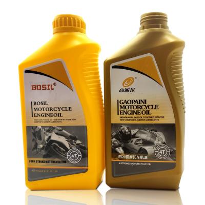 China Lubricants Producer 4T Small Package 15W40 OEM Factory High Quality Cheap Yellow Bottle 1L Motorcycle Engine Oil for sale