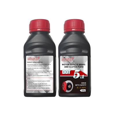 China Synthetic Oil  Factory Wholesale Car Auto Truck Vehicle 500ML Brake Fluid Dot5 for sale