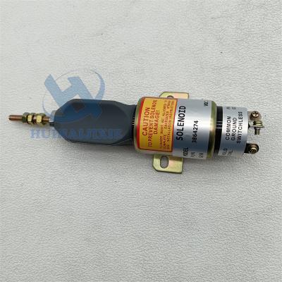 China Cummins 3864274 Stop Solenoid Valve 24V Fuel Shutoff for Excavator Engine Parts for sale