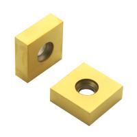 China 10pcs Yellow Carbide Cutter Inserts PVD Coating Metal Cutting Inserts for sale