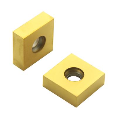 China 10pcs Yellow Carbide Cutter Inserts PVD Coating Metal Cutting Inserts for sale