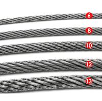 China 8X19s FC Iwrc Custom Diameter 8mm 10mm 12mm 16mm Galvanized Steel Wire Rope Suppliers for sale