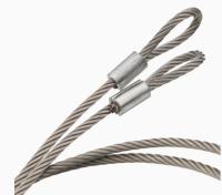 China Construction 304 316 Stainless Steel Wire Rope Ferrule Lifting Chain Ring Cable Eye Gear Thin Galvanized Round Sling for sale