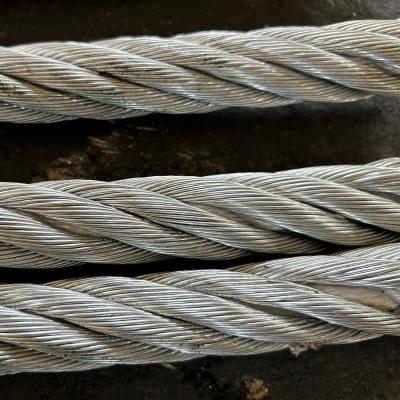 China 6*19M+FC-10mm 22mm 32mm high strength and durability steel wire rope for sale
