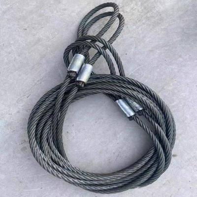 China 6-30mm Dia Cast Size Wire Rope Sling for Industrial Applications 200 Lbs Capacity for sale