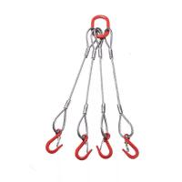 China Synthetic Single Leg Wire Rope Sling End With Master Link And Safety Hook for sale