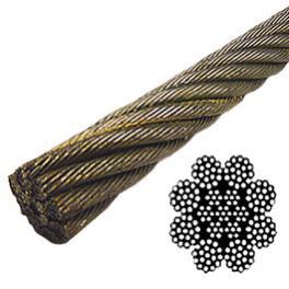 China 6 Strands Steel Wire Rope 6x7 6x9W low flexibility For Special Purpose Ropes for sale