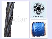 China Galvanized wire rope U4xSes39 non-rotating, RHRL, dia36mm, inside end JIS B 2802 thimble A40 pressed, outside end plain for sale