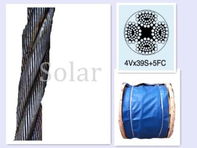 China Galvanized wire rope U4xSes39 non-rotating, RHRL, dia36mm, inside end JIS B 2802 thimble A40 pressed, outside end plain for sale