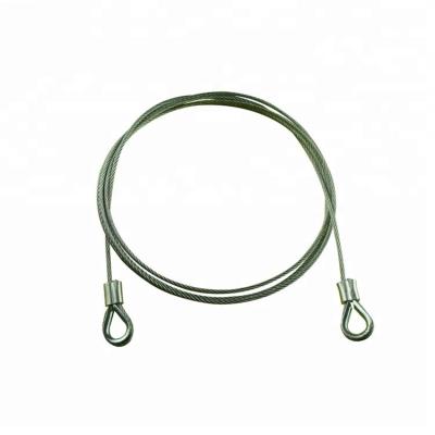 China steel wire rope cable/ sling for lifting with eye loop both end for sale