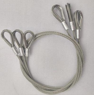 China Thimble Eye Double Ends Stainless Steel 304 Lifting Ropes Slings for sale