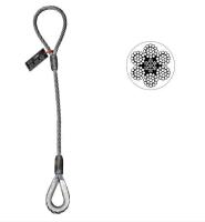 China Eye And Thimble IWRC 6*25 Wire Rope Cable Slings for sale