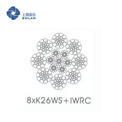 China Hoist 8xK26WS+IWRC 8xK26WS+FC Carbon Steel Wire Rope for sale
