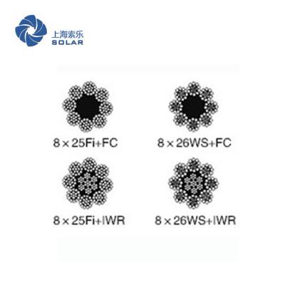 China 8x25Fi+IWRC 8x25Fi+FC 8x26WS+IWRC 8x26WS+FC Steel Wire Rope for sale