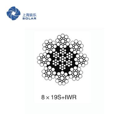 China Flexible High Tension 8x19S+IWR 8x19S+FC Steel Wire Rope for sale