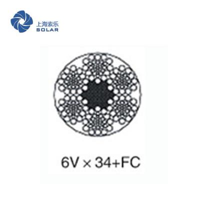 China Salvage 6Vx34+IWR 6Vx34+FC Compacted Wire Rope for sale