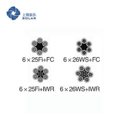 China Lifting 6x26WS+IWR 6x26WS+FC Galvanized Steel Wire Rope for sale