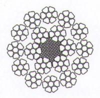 China Galvanized High Strength 18xK7+FC Fiber Core Wire Rope for sale