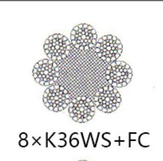 China 8 X K36WS+FC 24mm Stainless Steel Wire Cable For Marine for sale