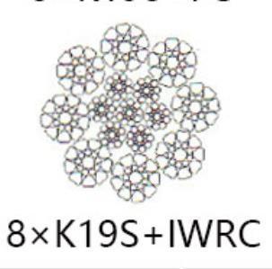 China Marine Compacted Lifting 8xK19S+IWRC Carbon Steel Wire Rope for sale