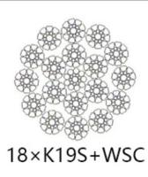 China Compaction Heavy Duty 18xK19S+WSC Steel Wire Rope for sale