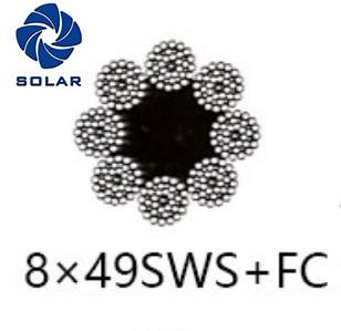 China Heavy Duty 8x49SWS+FC Lifting Wire Rope For Hoisting for sale