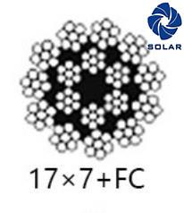 China Tower Crane Non Rotating 17x7+FC Steel Wire Rope for sale