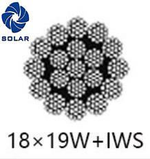 China Crane Hoisting 18x19W+IWS Steel Wire Rope For Port Load for sale