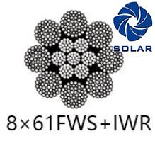 China Marine Lifting 20mm 8x61FWS+IWR Steel Wire Rope for sale