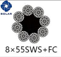 China Shock Load Lifting 8x55SWS+FC Galvanized Steel Wire for sale
