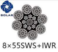 China Squeezed Condition 8x55SWS+IWR Steel Wire Rope for sale