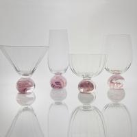 China High Clarity Pink Cloud Crystal Wine Glass Set Designed For In Restaurants Bars And Wine Tasting Events Offering Superior Presentation for sale