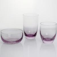 China Crystal Wine Glass Handblown With Subtle Trapped Bubbles And A Soft Lavender To Clear Gradient Combining Beauty And Durability for sale
