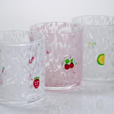 China Tumbler Drinking Glasses hand crafted with dreamy confetti patterns and fruity designs that bring joy to your table setting for sale