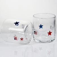 China Hand Blown Patriotic Design Icon Glass with 400ml Capacity - Clear Tumbler for Whiskey and Cocktails for sale